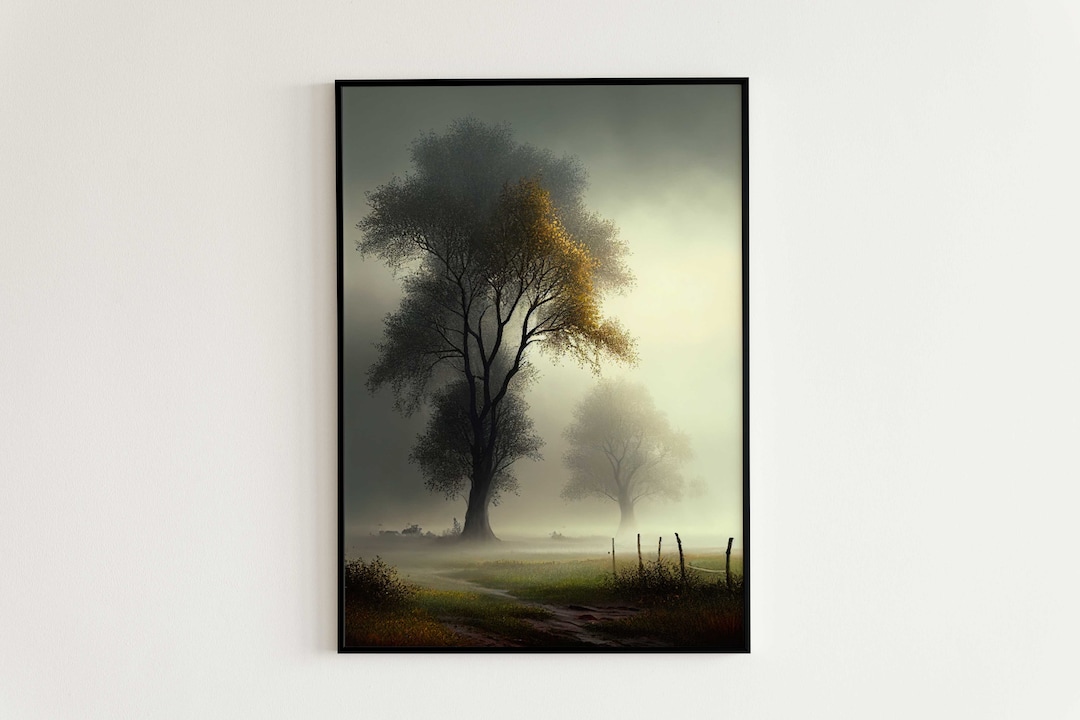 Digital Art | Fogart Landscape Art Print | Fog Art Wall Art | Wall ...