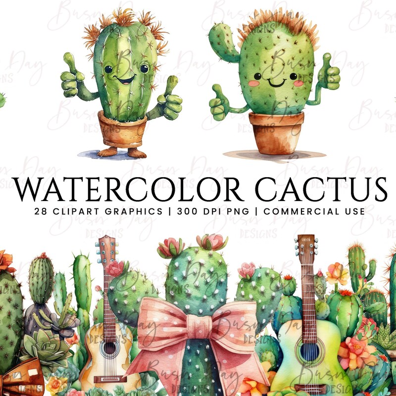 Black Cactus Clip Art - Etsy UK