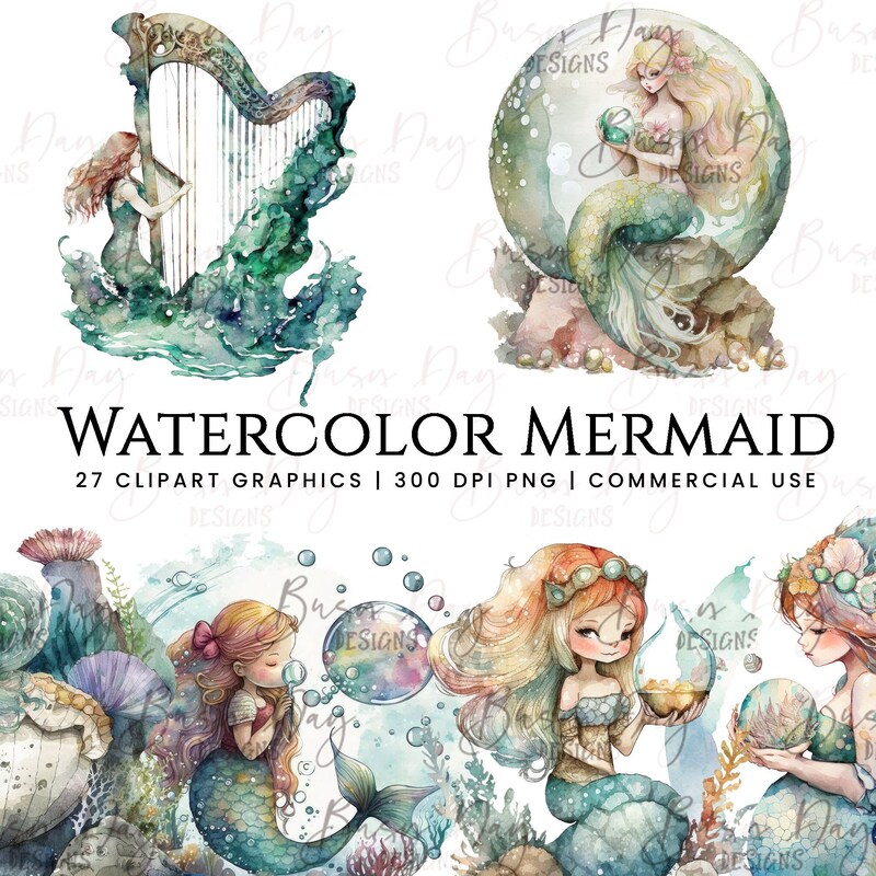 Digital Mermaid - Etsy