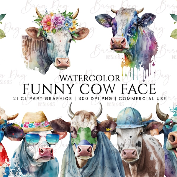 Funny Cow Print - Etsy