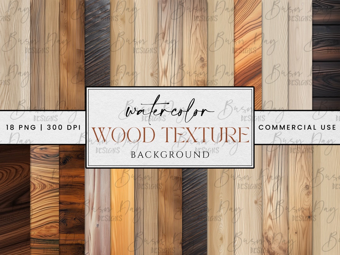 18 Watercolor Wood Textures Digital Papers Background Texture, Instant ...