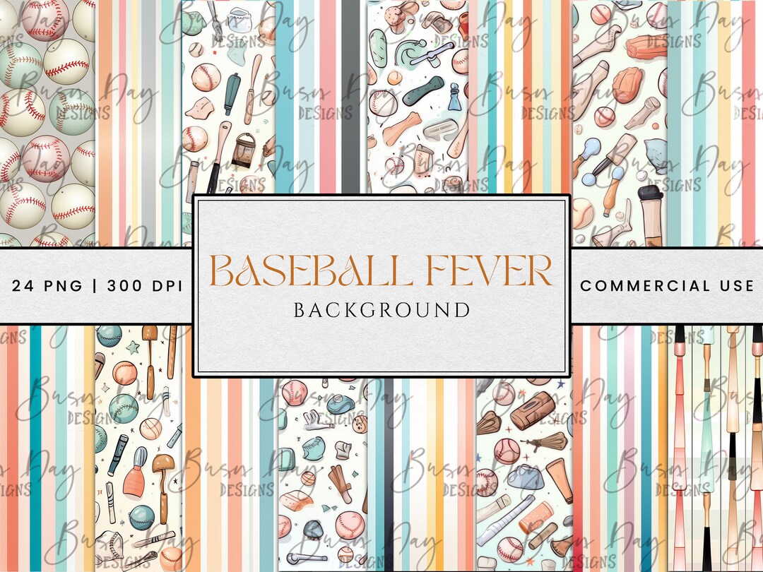 Baseball Fever Background Sublimation Designs Wall Art Digital Instant ...