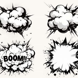 Comic Book Effect Clipart Bundle: Pop Art PNG Designs (digital Download ...