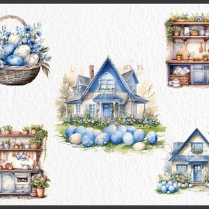 Watercolor Easter Clipart Bundle Digital Download Sublimation Designs ...