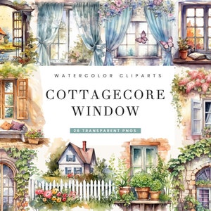 Watercolor Cottagecore Window Clipart Bundle (digital Download) - Etsy