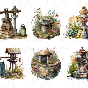 Watercolor Spring Well Vol 2 Clipart Clipart Bundle - Etsy