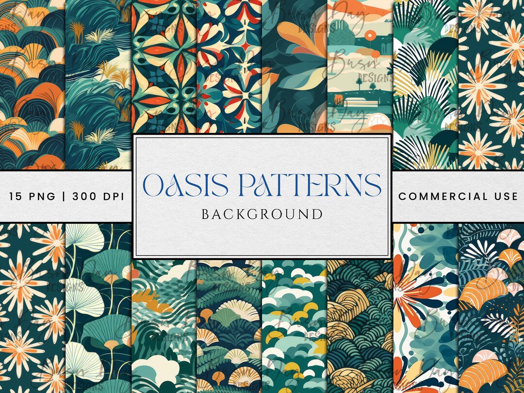 15 Oasis Pattern Background Sublimation Designs Digital Download ...
