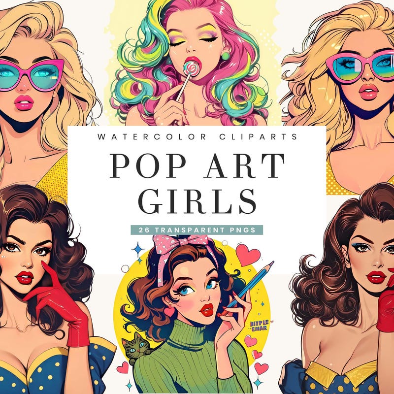 Pop Art Animal Clipart - Etsy UK