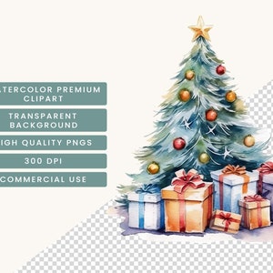 48 Watercolor Christmas Clipart Bundle Digital Download, Sublimation ...