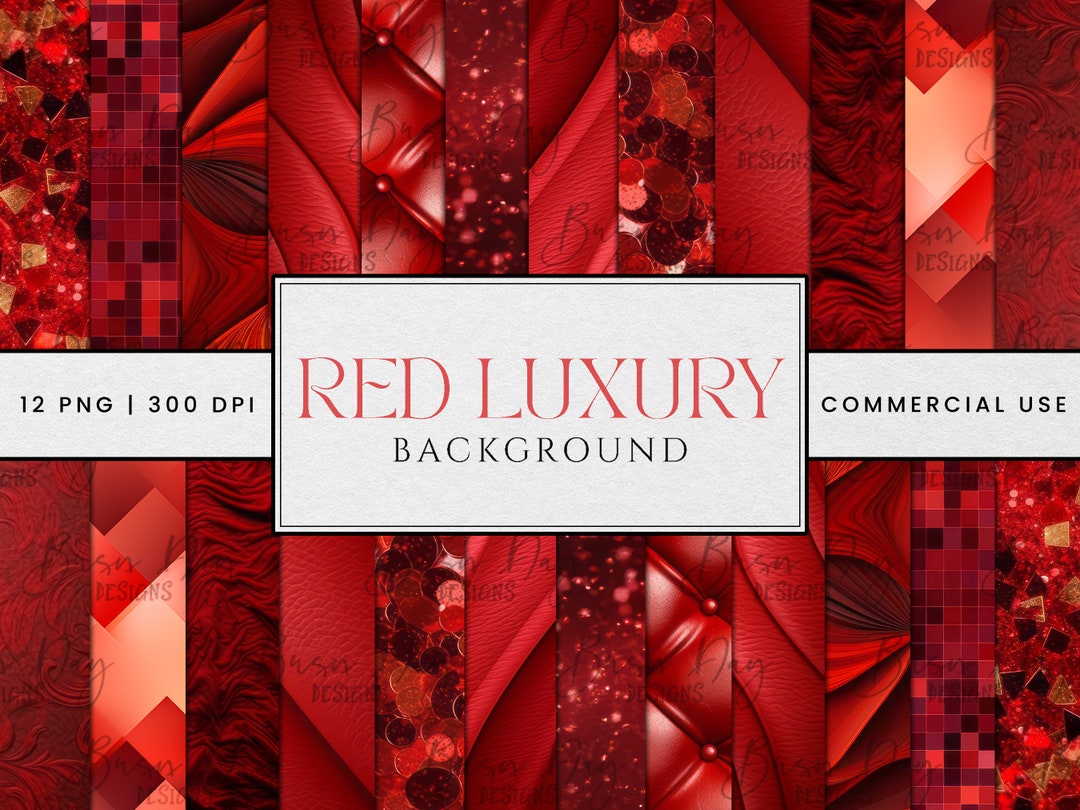 Luxury Red Background Digital Paper, Sublimation Designs, Instant ...