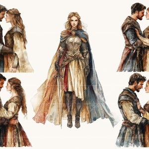 25 Medieval Royal Kingdom Clipart Bundle Sublimation Designs Digital ...