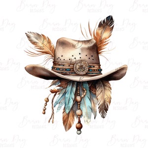 35 Watercolor Western Boho Clipart Bundle , Clipart Bundle, Commercial ...