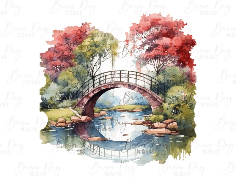 Watercolor Bridge Clipart Bundle Digital Download Digital - Etsy