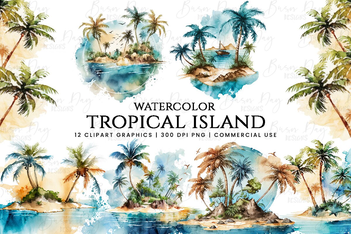 Tropical Island Clipart