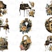Watercolor Black and Gold Antique Clipart Bundle (digital Download) - Etsy