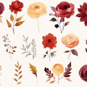 82 Watercolor Flowers Clipart Bundle Sublimation Designs, Instant ...
