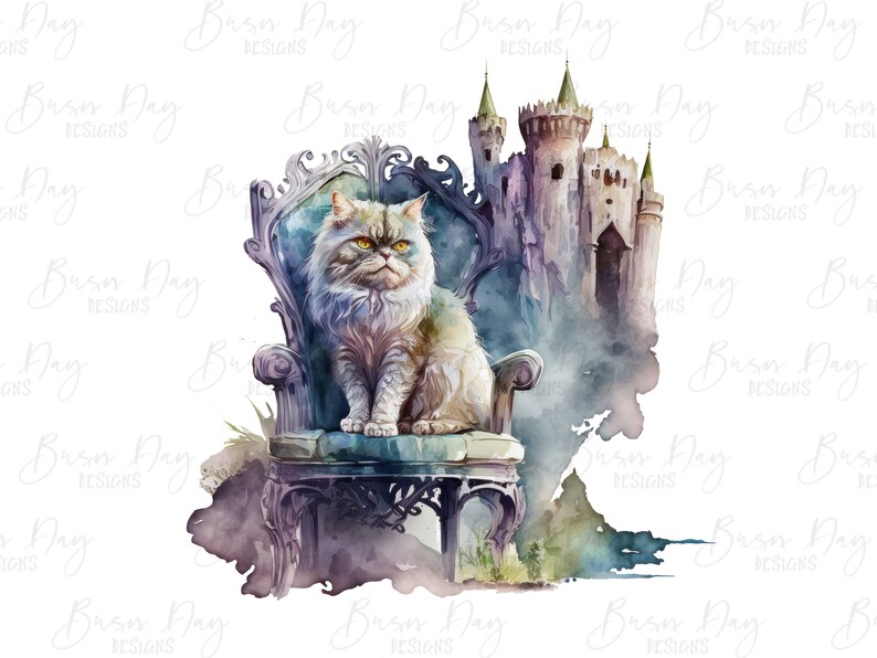 Fairy Watercolor Cats Clipart Bundle: Commercial Use (digital Download ...