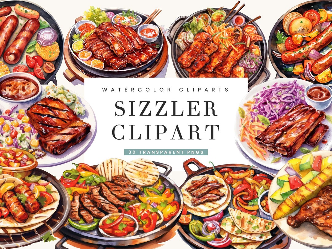 30 Watercolor Sizzlers Clipart Bundle, Digital Prints Instant Download ...