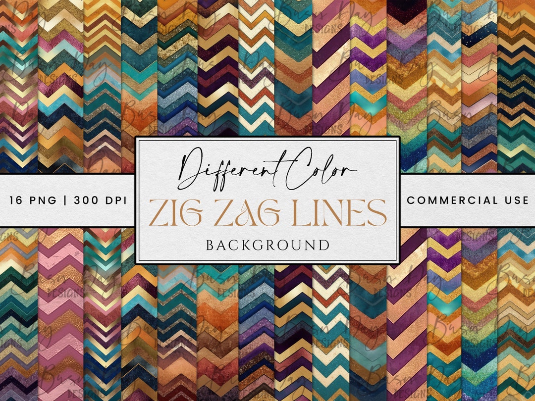 Zig Zag Lines Digital Paper: Colorful Backgrounds (digital Download) - Etsy