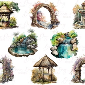 Watercolor Spring Well Vol 2 Clipart Clipart Bundle - Etsy