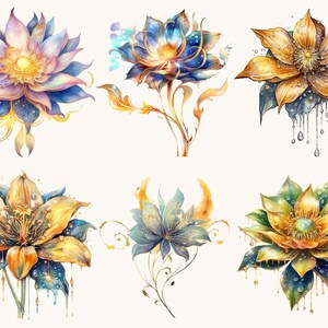 26 Watercolor Fairy Flower Clipart Bundle, Digital Download, Digital ...