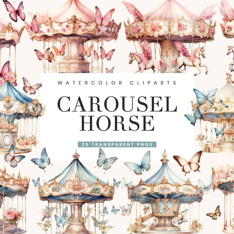 Carousel Horse Art - Etsy