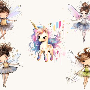 20 Watercolor Cute Fairy Clipart Bundle Digital Download Sublimation ...