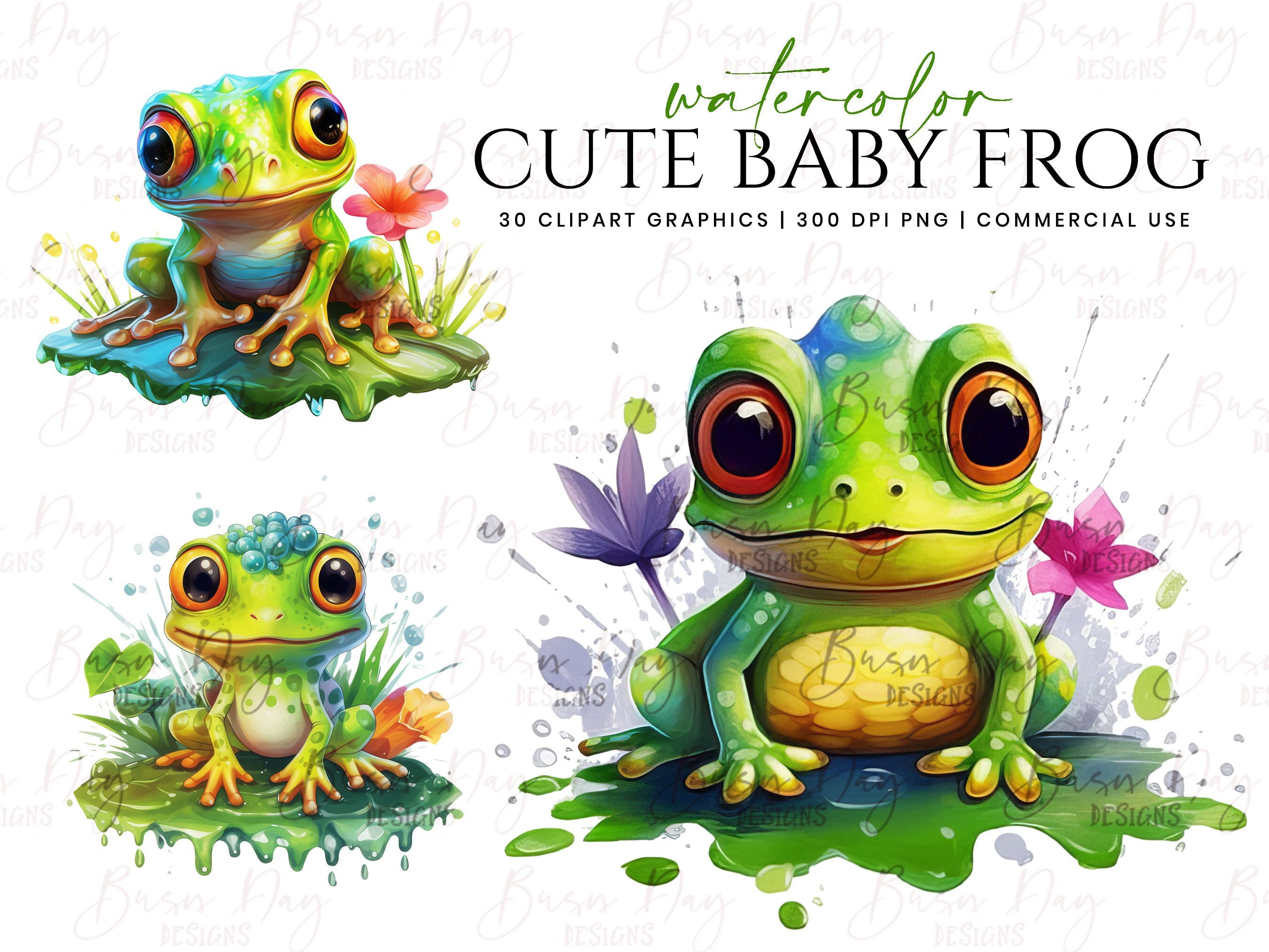Cute Baby Frog Clipart