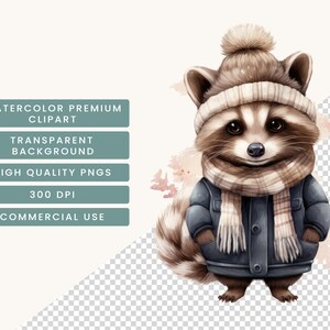 30 Watercolor Cute Animal Clipart Bundle Sublimation Designs Digital ...