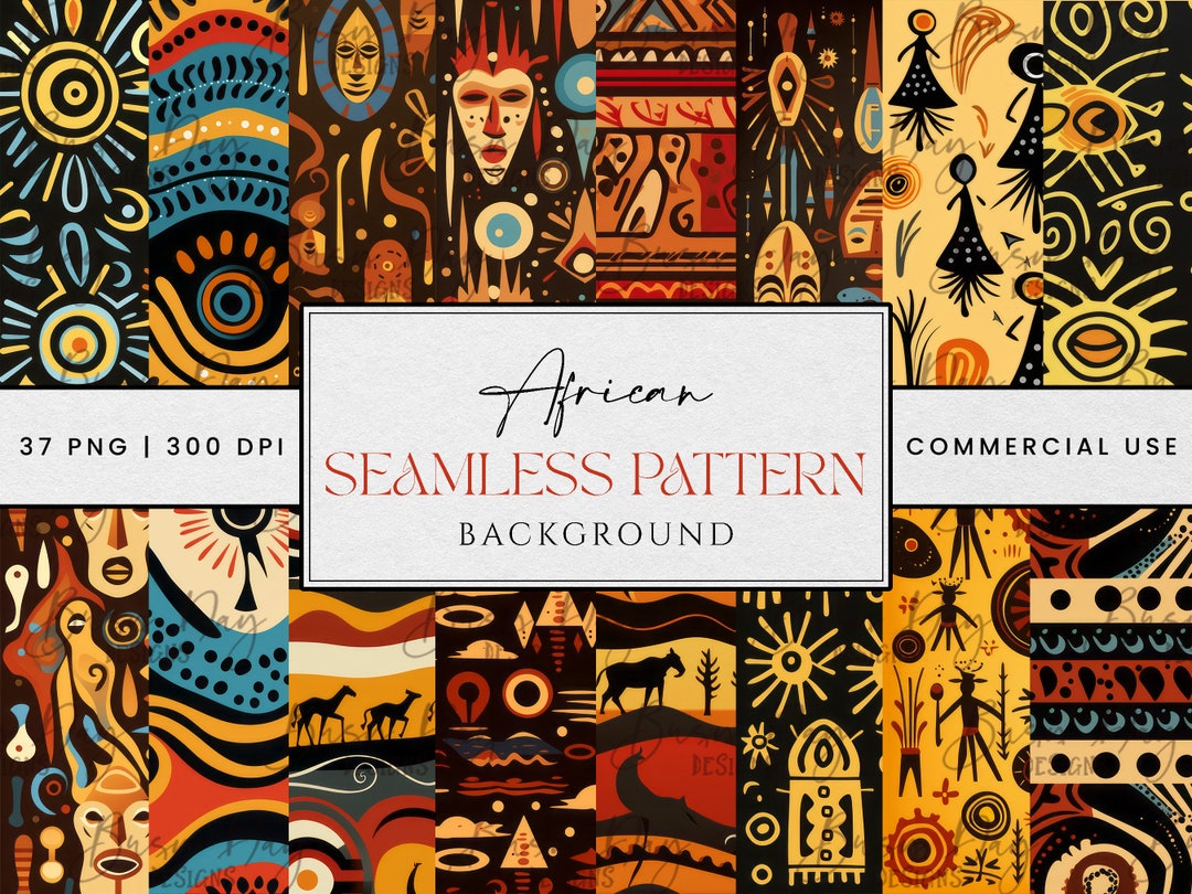 37 African Seamless Pattern Background Sublimation Designs Digital ...