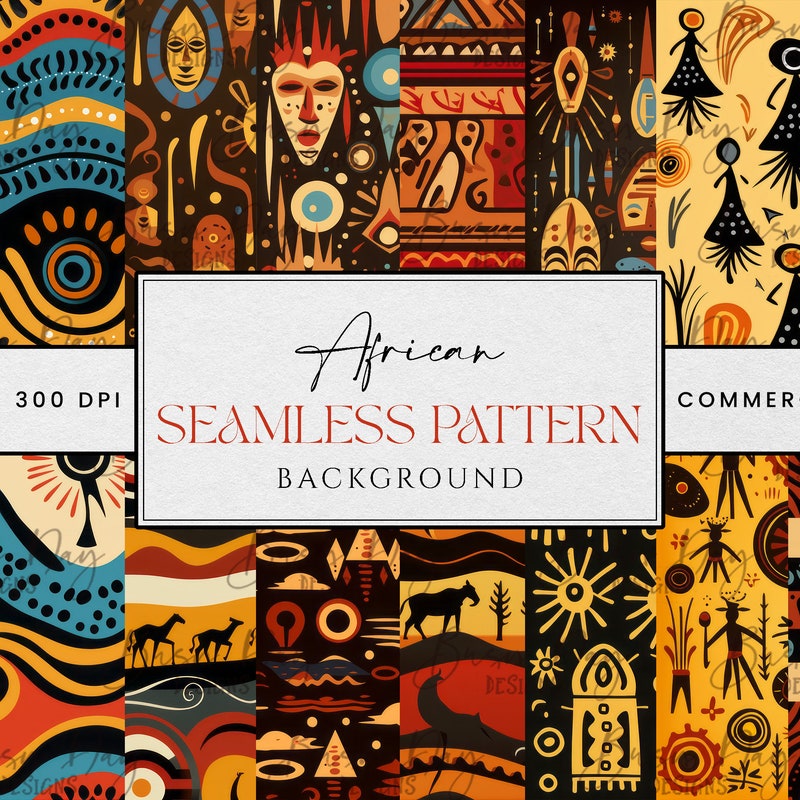 African Print Wallpaper - Etsy