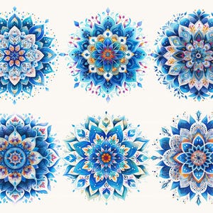24 Watercolor Mandala Clipart Bundle Sublimation Designs Digital ...
