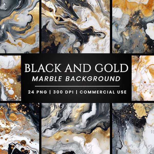 Black Gold Abstract - Etsy