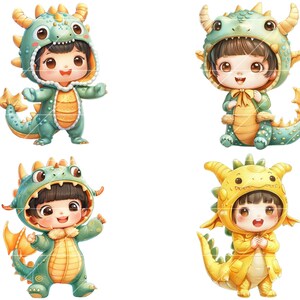 Watercolor Kid in Dragon Suit Clipart Bundle (digital Download) - Etsy