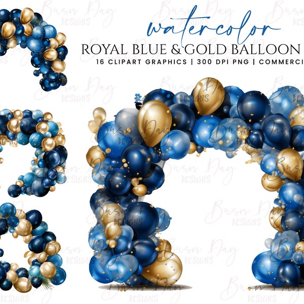 Blue Balloon Arch Clipart - Etsy