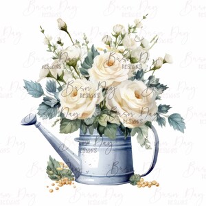 Watercolor Watering Can Clipart Bundle, Digital Download, Digital ...