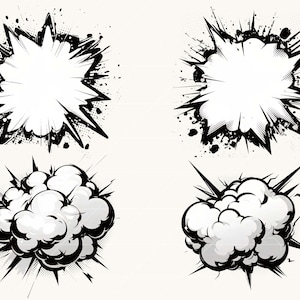 Comic Book Effect Clipart Bundle: Pop Art PNG Designs (digital Download ...