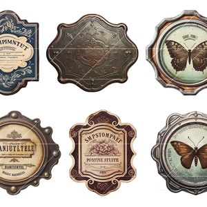 32 Vintage Labels Junk Journal Stickers Pack Sublimation Designs ...