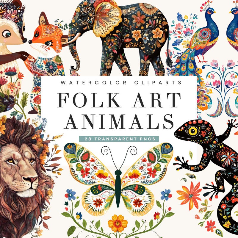 Folk Art Prints Stencil - Etsy