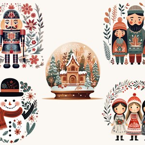 Scandinavian Christmas Clipart: Folk Art PNG Bundle (digital Download ...