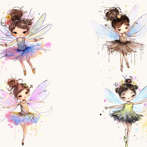 20 Watercolor Cute Fairy Clipart Bundle Digital Download Sublimation ...