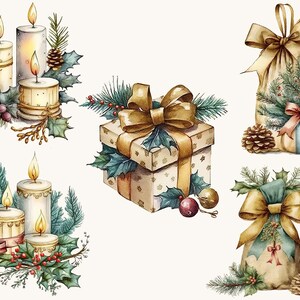 Watercolor Christmas Clipart Bundle: 27 PNG Designs (digital Download ...
