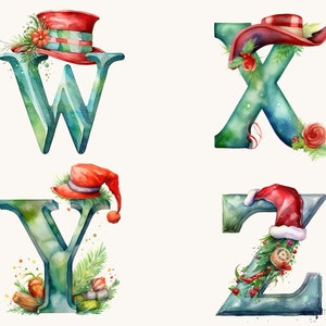 26 Watercolor Capital Letter Alphabet Clipart Bundle Sublimation ...