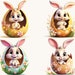20 Watercolor Easter Bunny Clipart Bundle Sublimation Designs Digital ...
