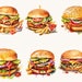Watercolor Burger Clipart Bundle: 30 PNG Designs (digital Download) - Etsy