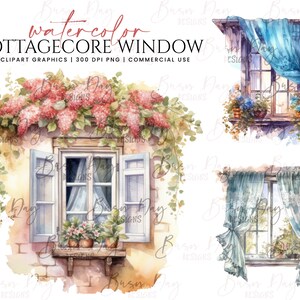 Watercolor Cottagecore Window Clipart Bundle Digital - Etsy
