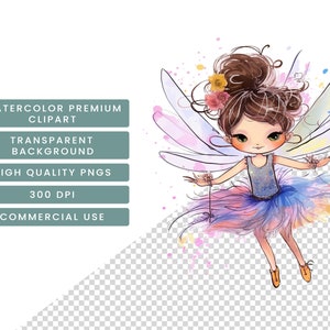 20 Watercolor Cute Fairy Clipart Bundle Digital Download Sublimation ...