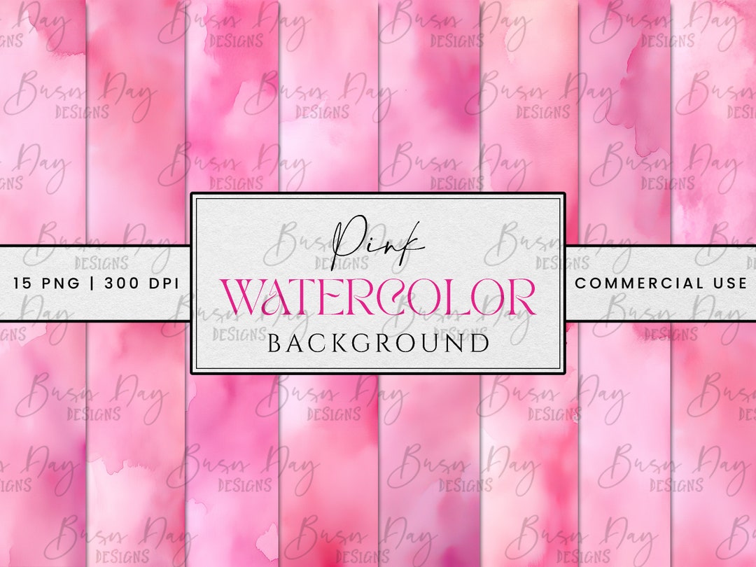 15 Pink Watercolor Background, Digital Paper, Sublimation Designs ...