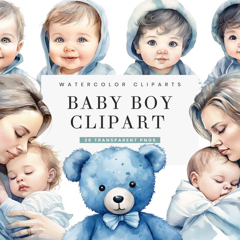 Baby Boy Clipart - Etsy