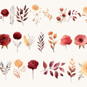 82 Watercolor Flowers Clipart Bundle Sublimation Designs, Instant ...